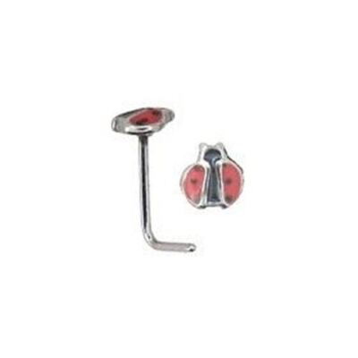 316L Surgical Steel Nose Stud Ring Ladybug L Bend 20G | eBay
