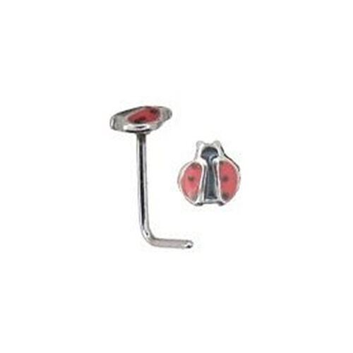 316L Surgical Steel Nose Stud Ring Ladybug L Bend 20G | eBay