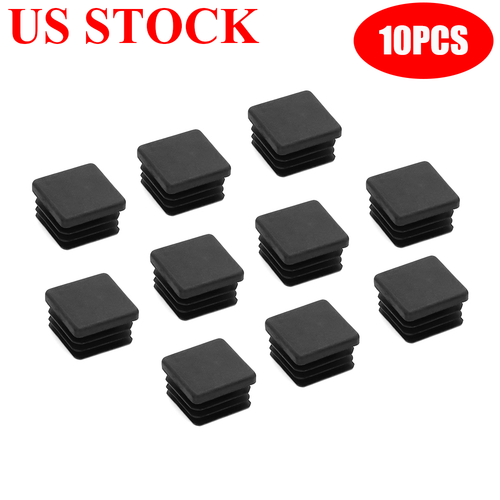 10 pack 1" 1x1 Square Tubing Plastic Hole Plug 1 Inch End Cap Tube Post ...