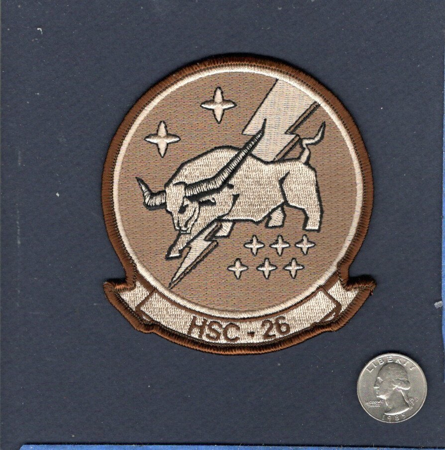 HSC-26 CHARGERS US NAVY Combat Support Helicopter Desert Squadron Patch ...