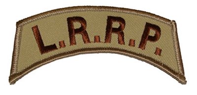 US ARMY LRRP LONG RANGE RECONNAISSANCE PATROL ROCKER TAB PATCH DESERT ...