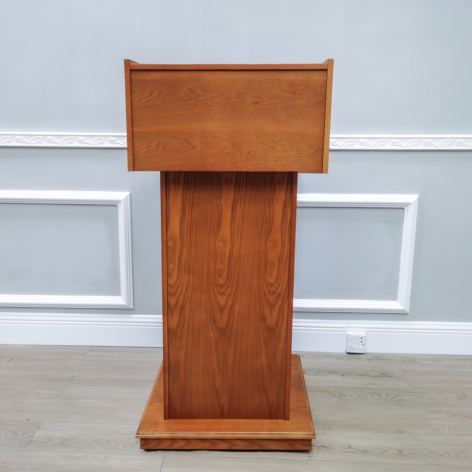 Deluxe Podium Wood Lectern Church Pulpit Wheels Political Debate Event ...