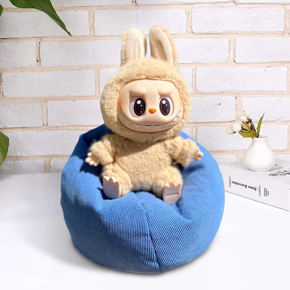 For Labubu Miniature Sofa with Pillow Furniture Mini Sofa Bed Room ...
