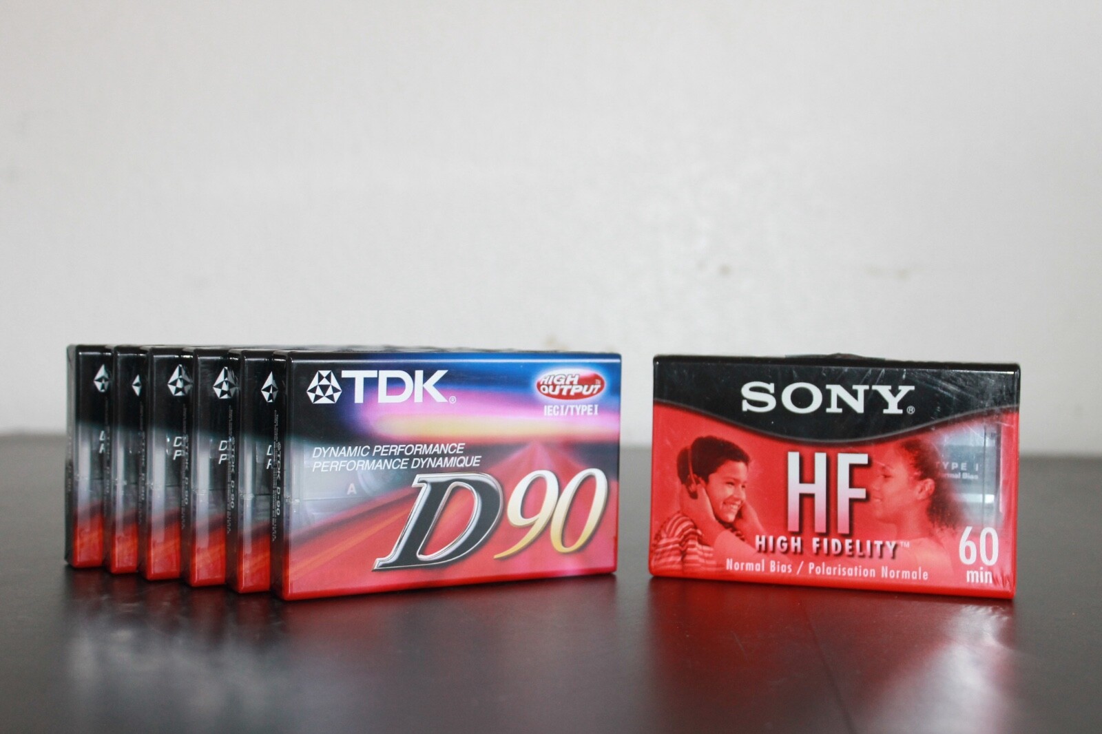 NEW 6 TDK Audio Cassette - D90 IEC I/Type I High Output - 90 Minutes ...