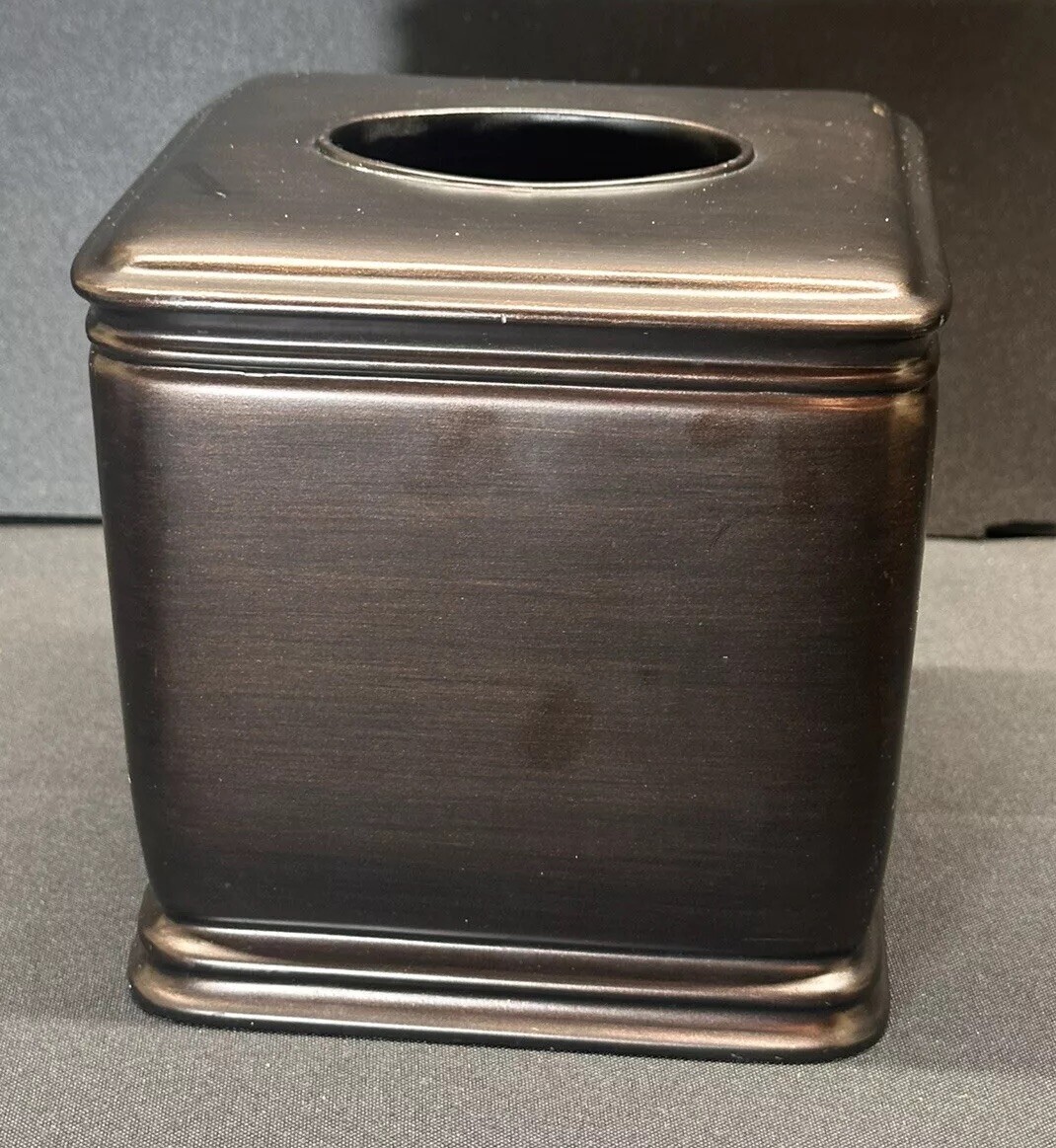 IndiaInk Hand Painted Winston Tissue Kleenex Cover Oil Rubbed Bronze 6 ...