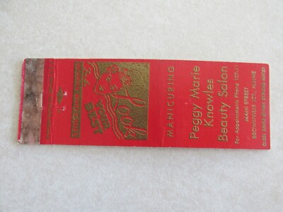 V407 Matchbook Cover Peggy Marie Knowles Beauty Salon Brownville Maine ...