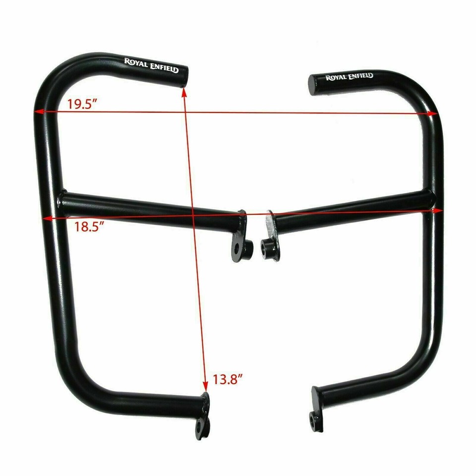 Large Engine Leg Guard Black Fits For Royal Enfield Interceptor 650cc ...