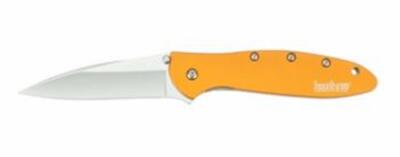 Kershaw 1660OL Leek Orange Drab 3in Blade Folding Knife Liner Lock ...