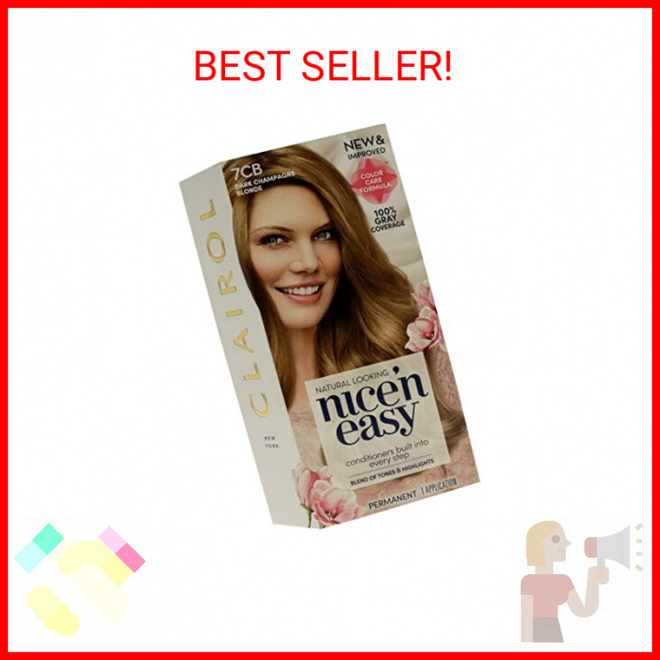Clairol Nice n Easy Permanent Color - 7CB Dark Champagne Blonde Hair Color 1 App | eBay
