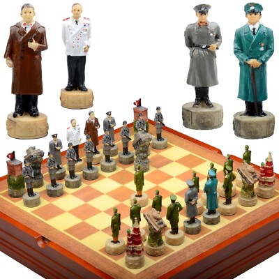 Chess set Russia Stalingrad WW2 Chess Men 32 hand painted Pieces - | eBay