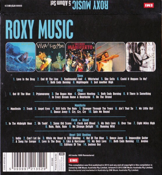 Roxy Music - 5 Album Set (2012) 5CD Box Set NEW/SEALED SPEEDYPOST | eBay UK