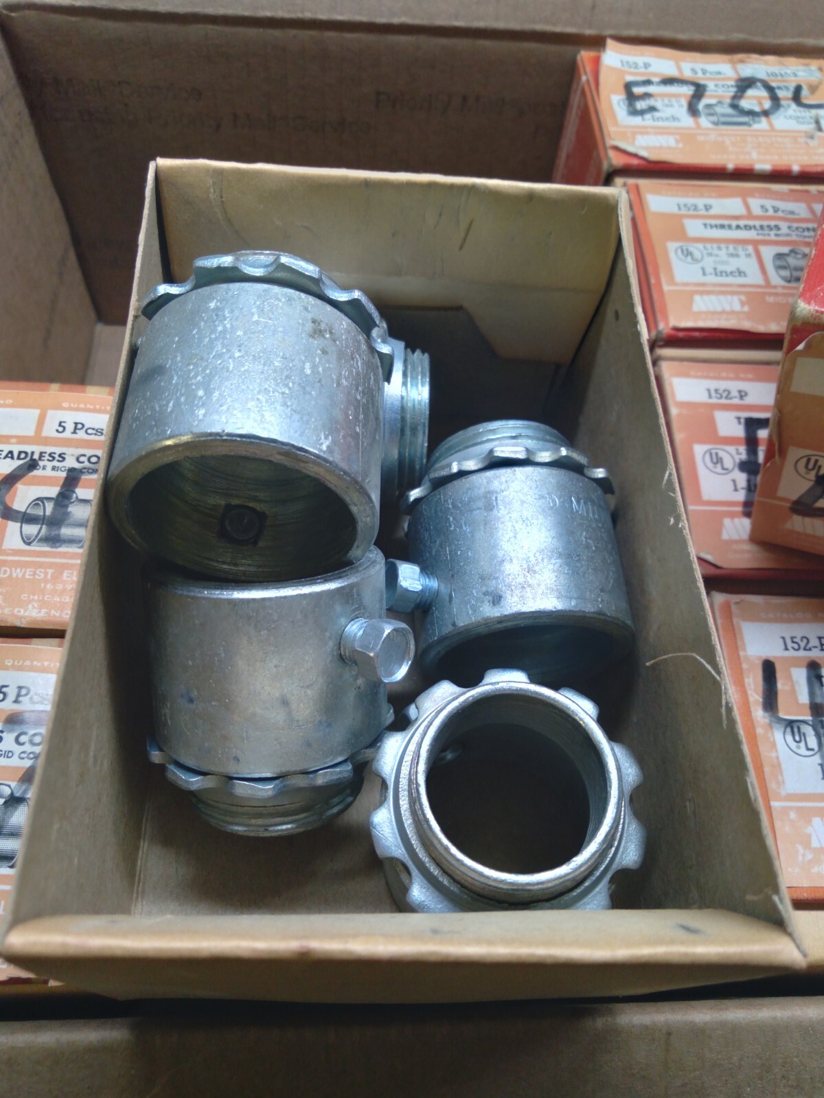 lot of 10 5 PACKS MIDWEST ELECTRIC 152 THREADLESS CONNECTORS 1" * | eBay