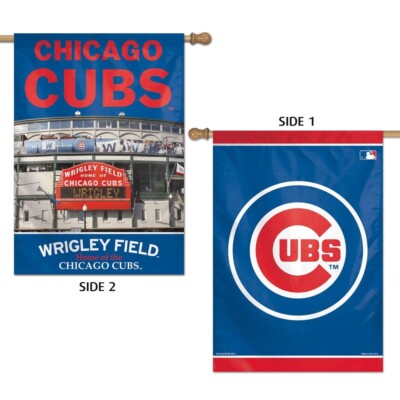 CHICAGO CUBS ~ Official MLB 2-Sided 28x40 Outdoor House Flag Banner ...
