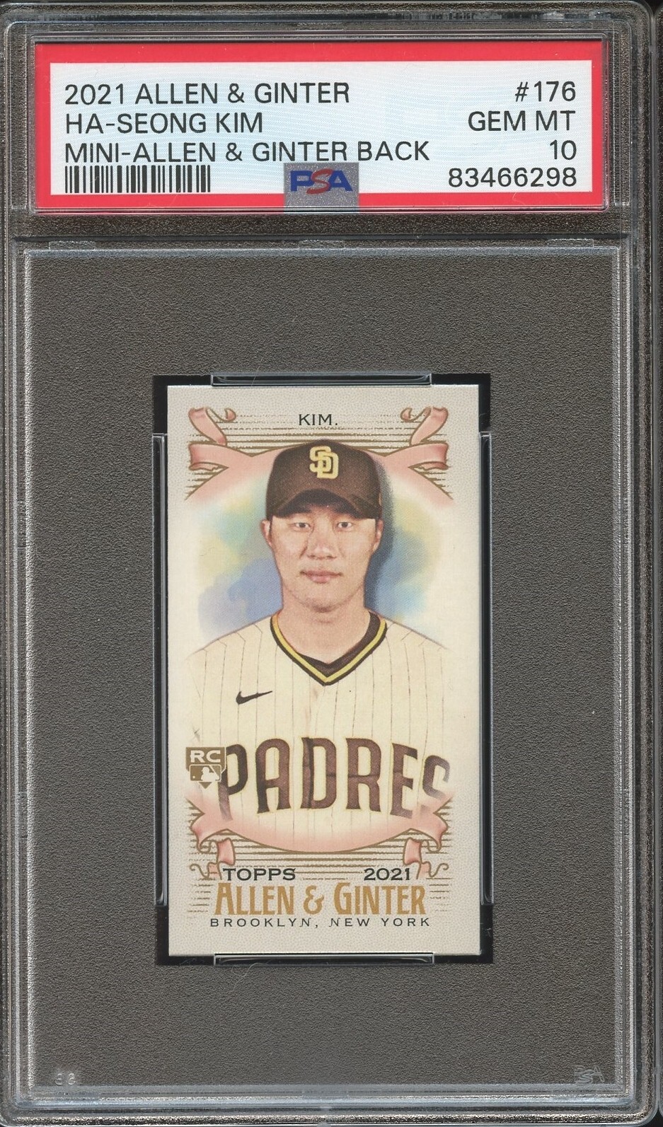 PSA 10 2021 ALLEN & GINTER MINI #176 HA-SEONG KIM RC ** POP 1 ** | eBay