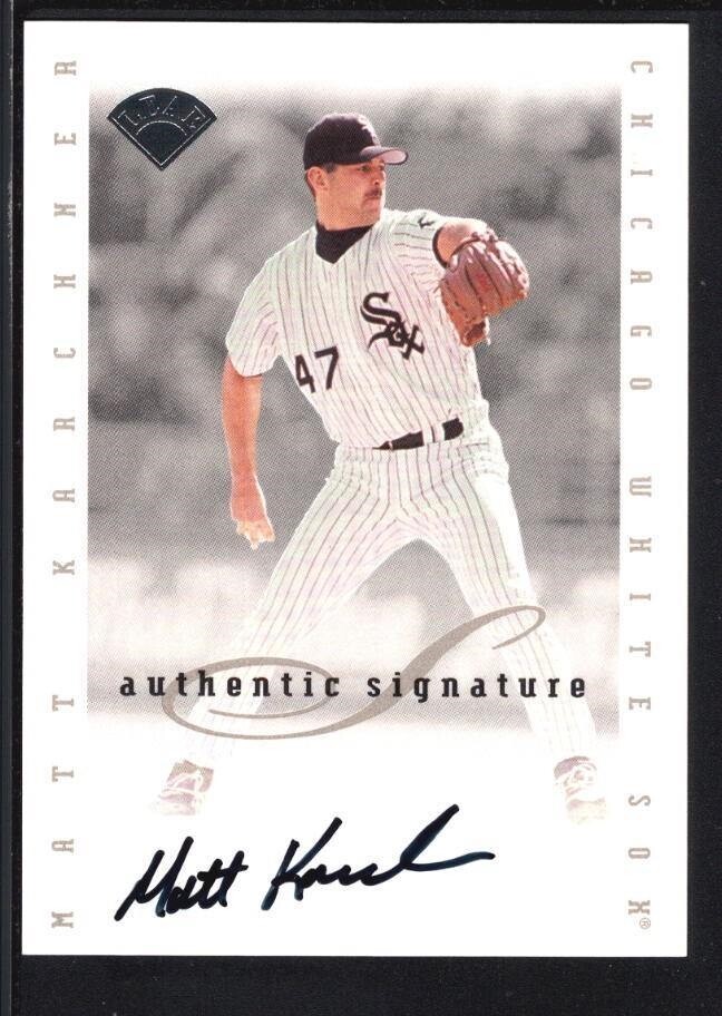 MATT KARCHNER 1996 LEAF SIGNATURE EXTENDED AUTOGRAPH WHITE SOX AUTO SP ...