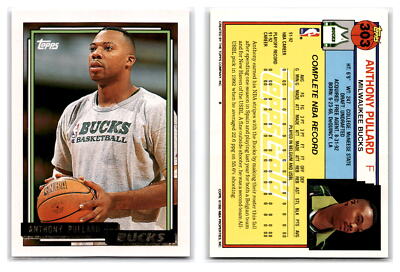 1992-93 Topps Gold Basketball #303 Anthony Pullard - Milwaukee Bucks | eBay