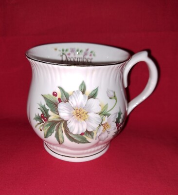 Monthly Flowers 'December' Bone China Cup | eBay