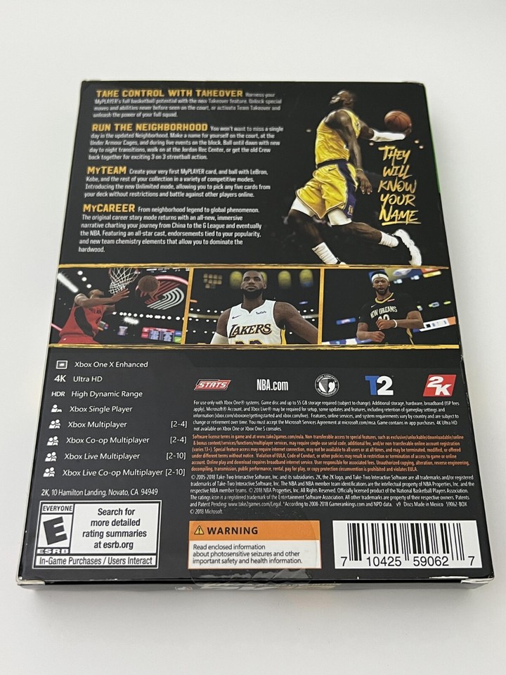 NBA 2K19 20th Anniversary Xbox One Lebron James | eBay