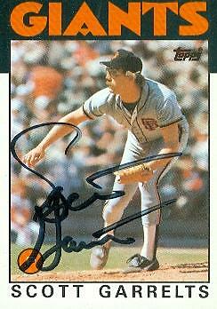Scott Garrelts autographed Baseball Card (San Francisco Giants) 1986 ...