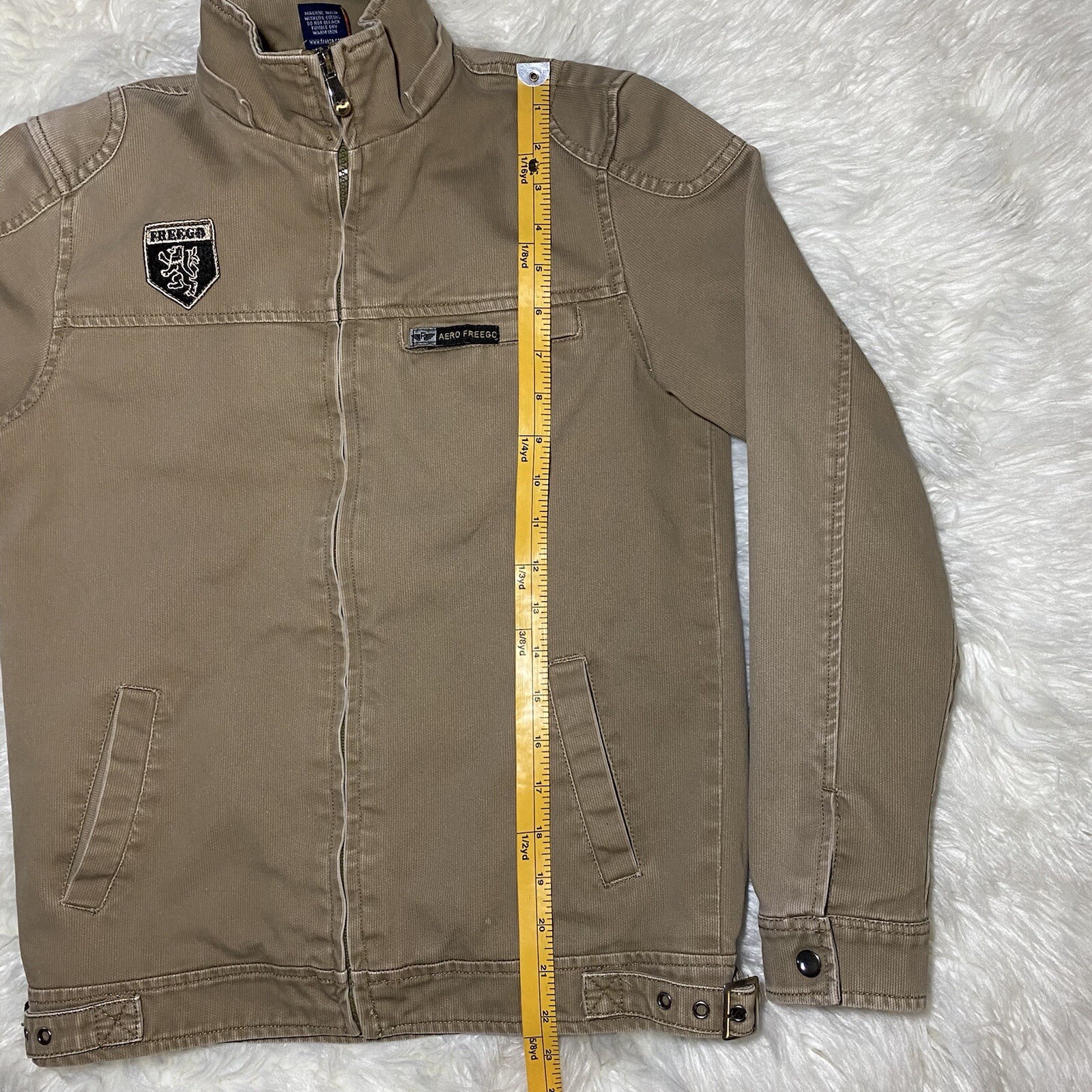 RARE FJC FREEGO Div Aero Corduroy Jacket Boy’s Large - Gem