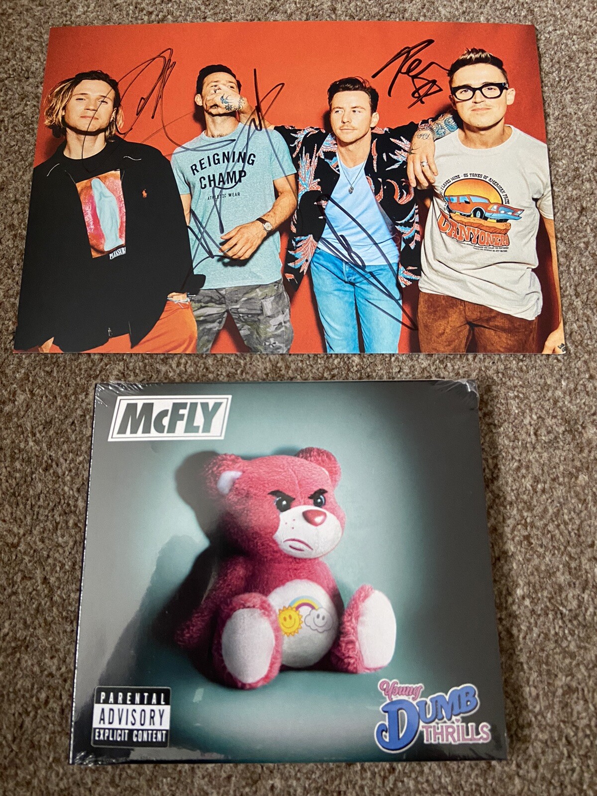McFly CD Album - Young Dumb Thrills & Signed A5 Card | eBay