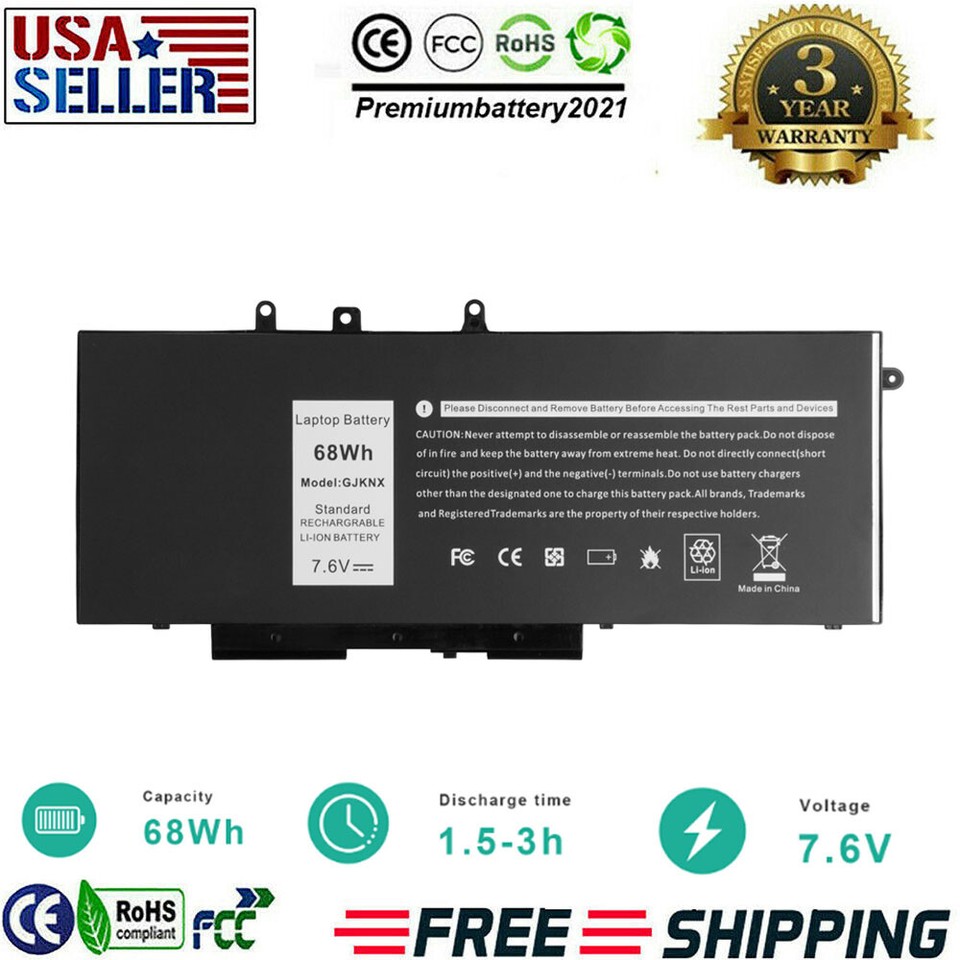 GJKNX 68Wh Battery for Dell Latitude 5480 5580 5490 5590 GD1JP 5YHR4 ...