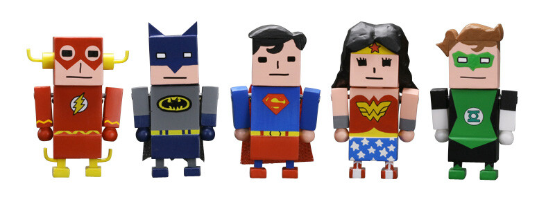 DC Batman Wonder Woman Flash Superman Green Lantern Art Toys Set ...