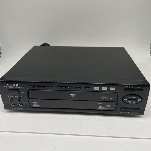 Apex 3 Disc DVD Changer AD-5131 Player Karaoke MP3 HDCD *SERVICED READ ...