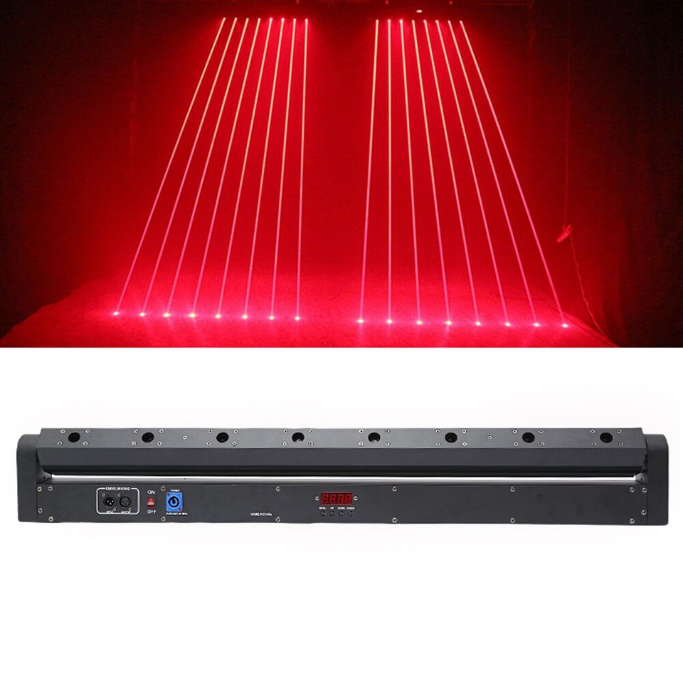 Red 8 Eyes LED Projector Stage Moving Head Beam Scan Laser Light Bar ...