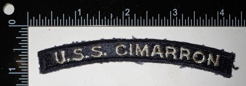 Cold War USN US Navy USS Cimarron Ship Arc Tab Patch Patches | eBay