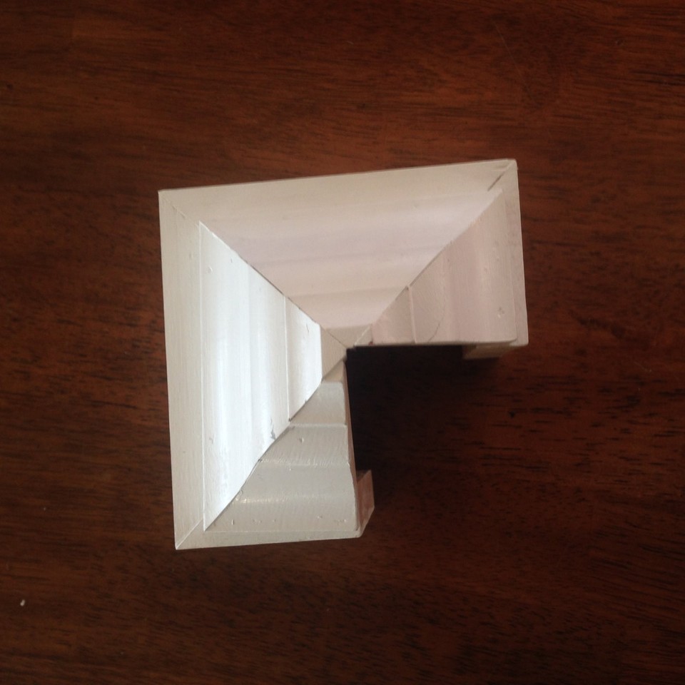 Crown Moulding Outside Corner Blocks made For 3 5/8" Transition 2 pack ...