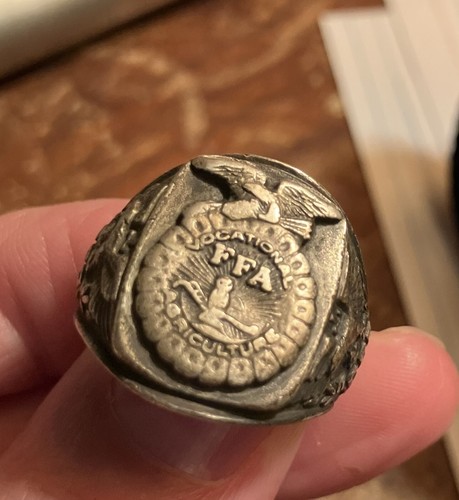 Antique Balfour Sterling Silver Future Farmers of America FFA Ring Sz ...