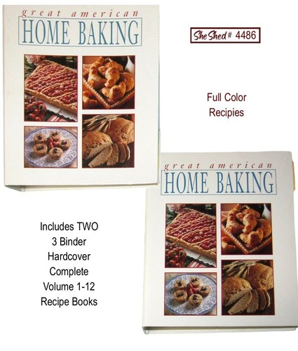 Great American Home Baking two 3 ring binder Cookbooks Set - used ...