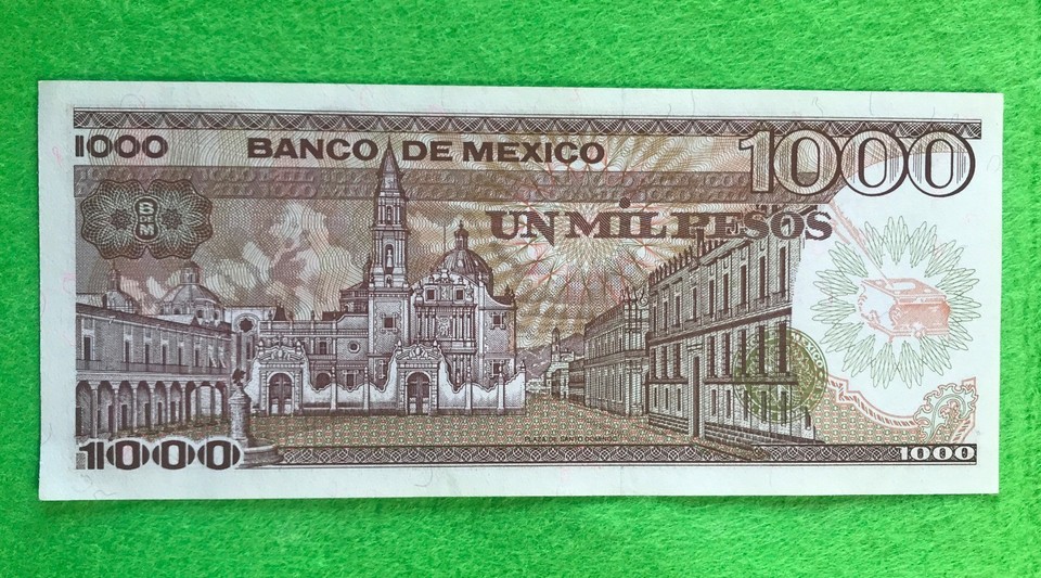 UNCIRCULATED UNC Mexico Banknote 1000 Pesos Paper Money - Mexican bills ...