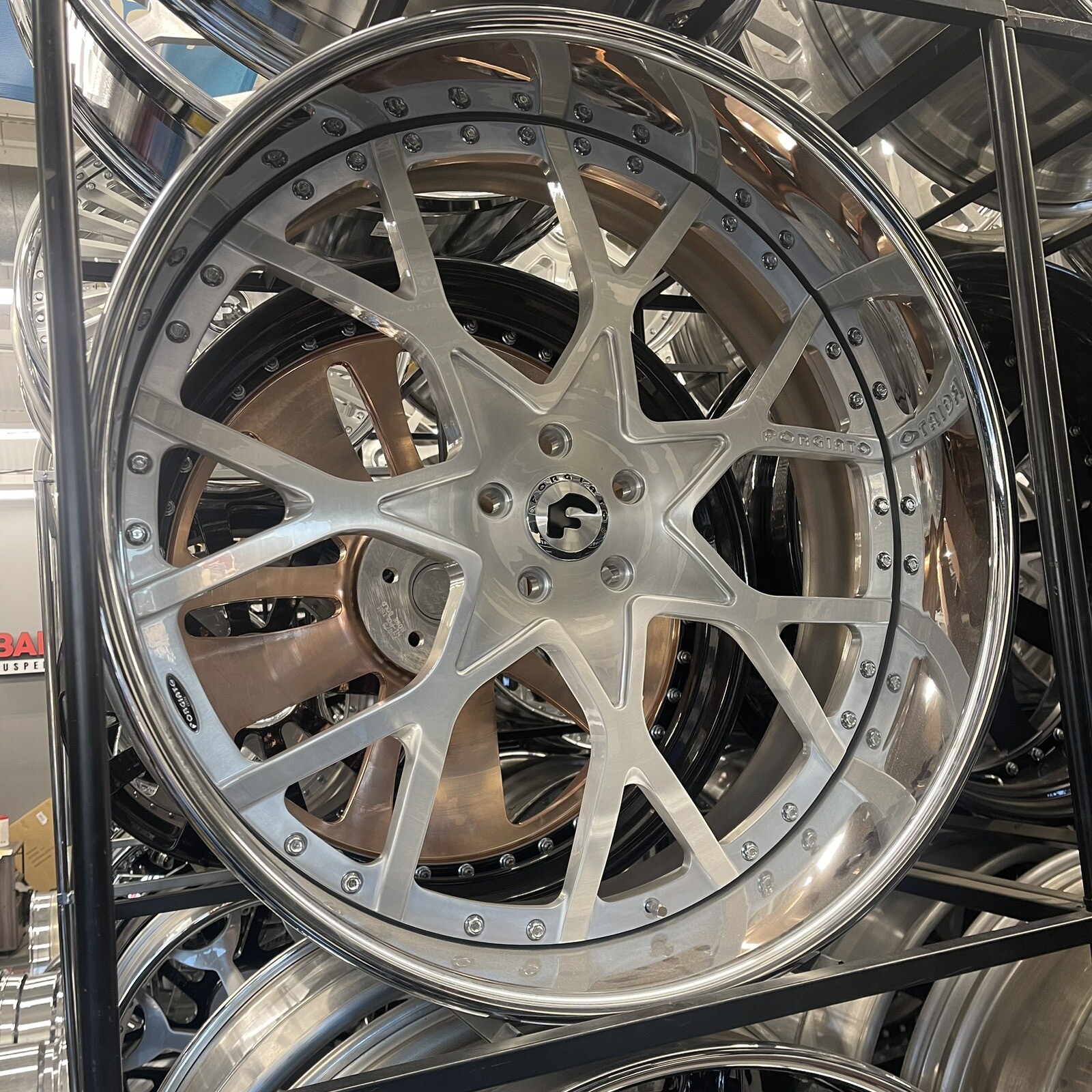 26" Forgiato Wheels Insetto Brushed Chrome Lip Wheel & Tire Package 5 ...