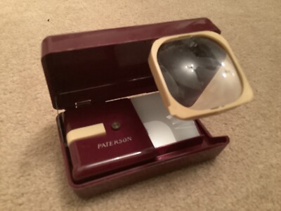 Vintage Paterson Illuminated Pocket Viewer In Case For 2" x 2" Slides ...
