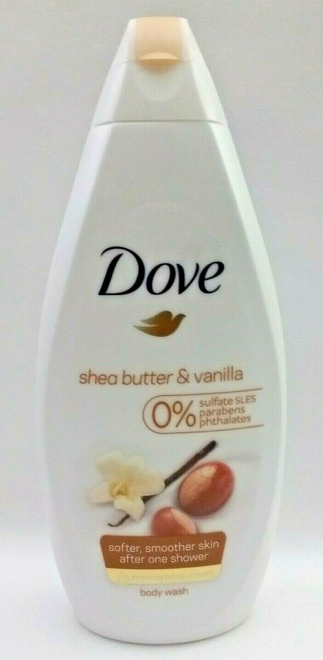 LOT 3 ~ DOVE Shea Butter & Vanilla Moisturizing Body Wash Bath 16.9 Oz ...