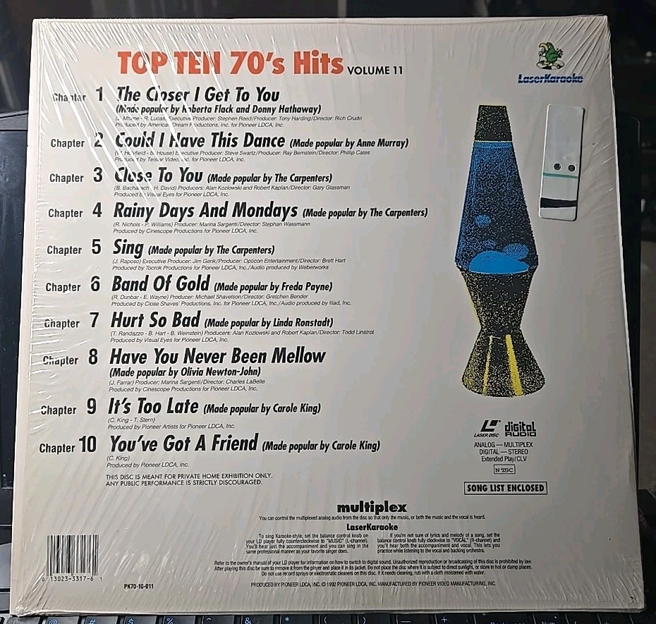 Pioneer Laser Disc Karaoke Top Ten 70's Hits Video Sing Along Volume 11 | eBay