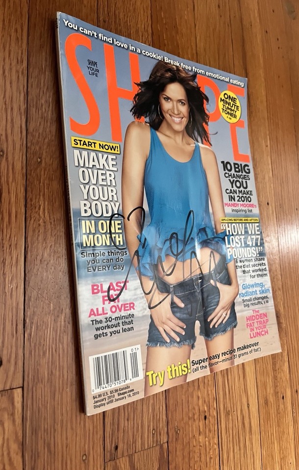Autographed Mandy Moore Shape Magazine Cover January 2010: Hollywood ...