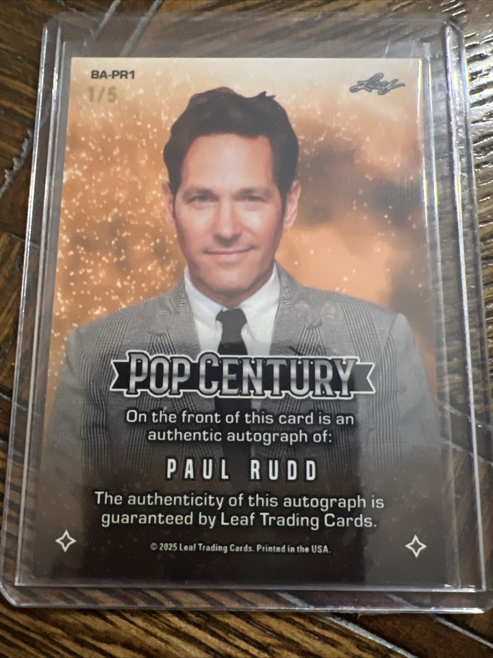 Paul Rudd 2025 Leaf Pop Century Green Prismatic Auto /5 | eBay