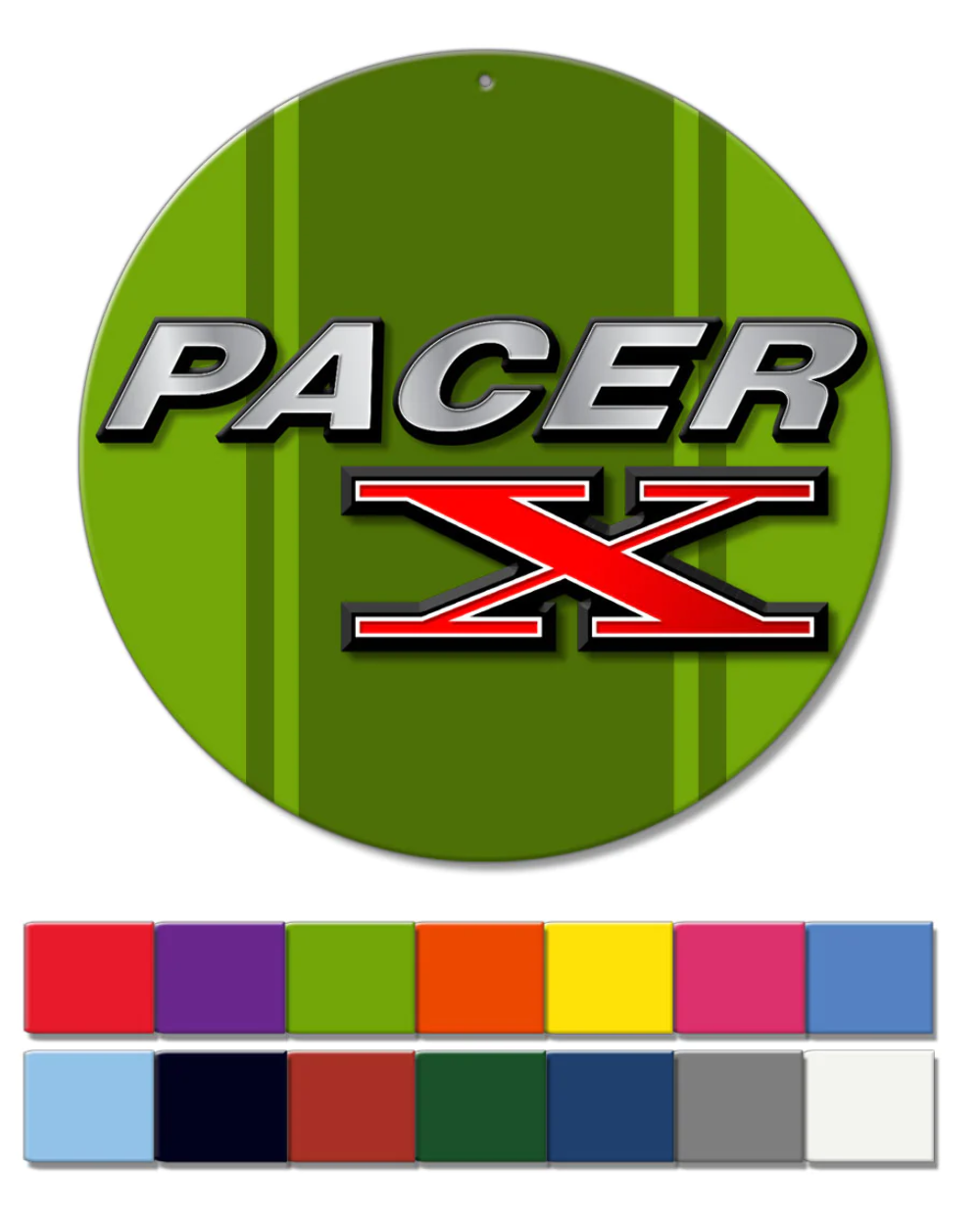 1975 - 1980 AMC Pacer X Emblem Novelty Round Aluminum Sign - Aluminum ...