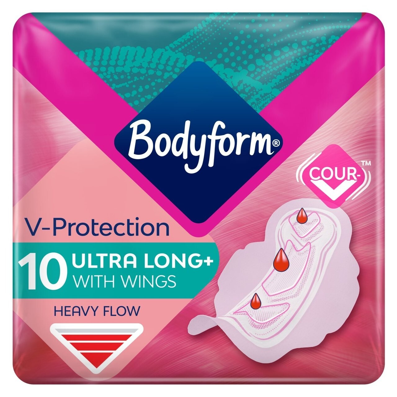 Bodyform Ultra Lang + Sanitär Handtücher Bremsbeläge mit Flügeln 10 für ...