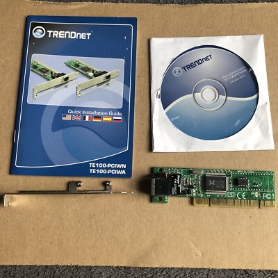 TrendNet TE100-PCIWN 10/100Mbps Ethernet Network PCI Adapter Card w ...