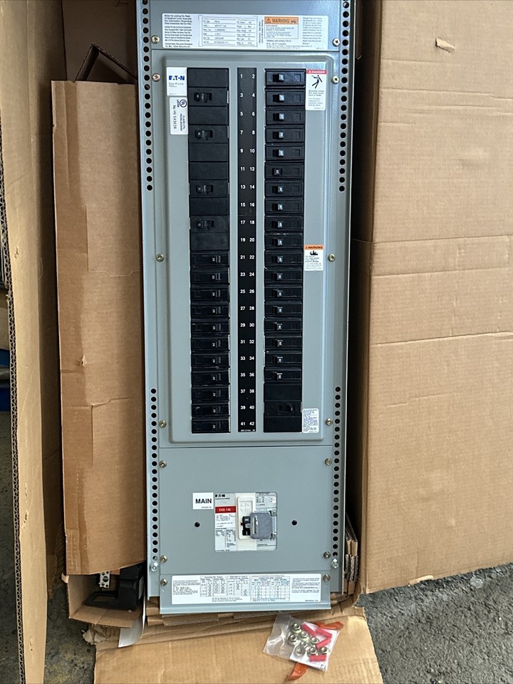 ⚡️Eaton PRL2A 100 AMP Panelboard 480Y/277V 3-Phase 4W 42ckt W/Breakers ...