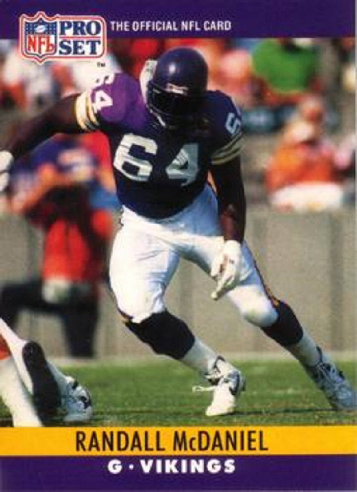1990 Pro Set #191 Randall McDaniel Minnesota Vikings HOF | eBay