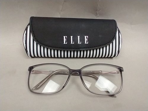 ELLE EL 13419 GR CLEAR GREY PINK AUTHENTIC EYEGLASSES Frames 54-15-135 ...