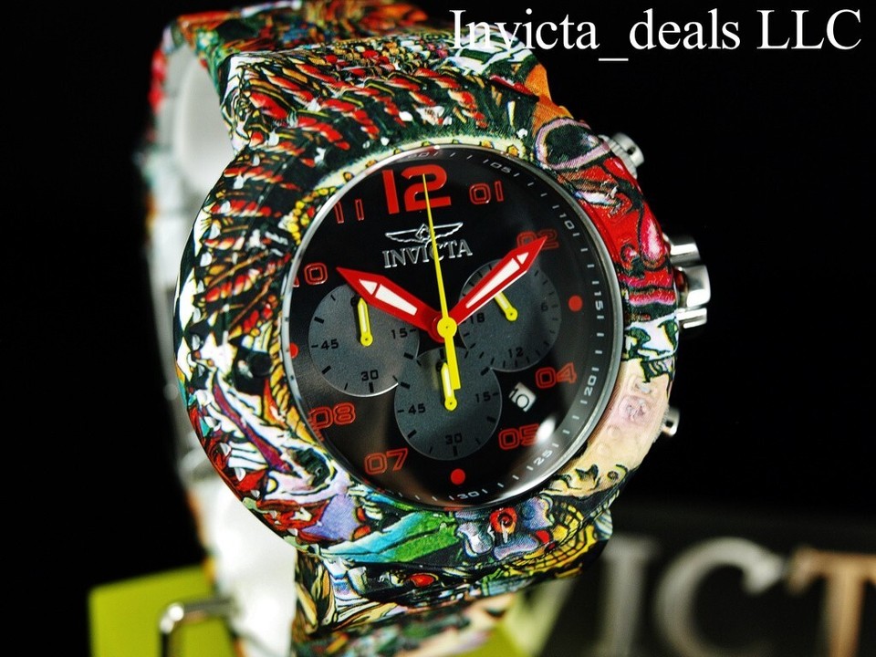 Rare Invicta Men's 52mm GRAND Pro Diver GRAFFITI Chronograph ...