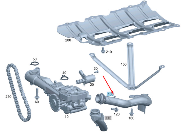 NEU MERCEDES-BENZ C W204 ÖLPUMPE SAUGROHR A2741800451 ORIGINAL online ...