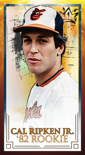 1982 Cal Ripken Jr. RC Rookie Original ACEO Tobacco Art Card Baltimore ...