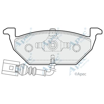 Brake Pads Set PAD1109 Front Apec Red 1J0698151D 1J0698151E 1J0698151F ...
